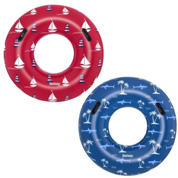 H2OGO! 47" Nautical Swim Rings - Assorted Designs with Heavy-Duty Handles